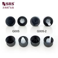 China Empty Round Glass Essential Oil Bottle Euro Dropper Insert Cap Multiple Orifice Sizes for sale