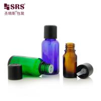 China SRS Tinted Glass Essential Oil Bottle With Tamper Evident Cap Foam Liner for Aromatherapy Oil for sale