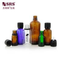 China Colored Glass Oil Bottle With Dual Tamper Evident CRC Dropper Cap Custom Logo Available for sale