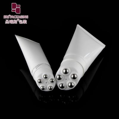 China 50mm Large Diameter 5 Roller Balls Massage PE Tube, Empty Cosmetic Roll-on Squeeze Packaging for sale
