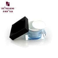 China J053 15g 30g 50g square custom blue acrylic plastic cream empty jar for sale