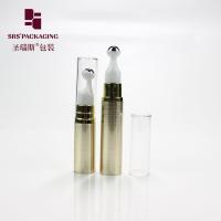 China mini round empty plastic roller ball skin care 5ml airless pump bottle for sale