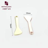 China SPA skin care luxury zinc alloy flat gold silver cosmetic spatula metal for sale