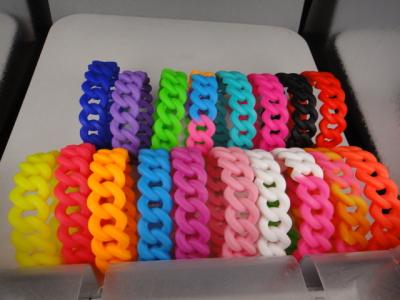China Wholesale Custom Twist Braided Silicone Bracelet 19mm Width Personalized for sale