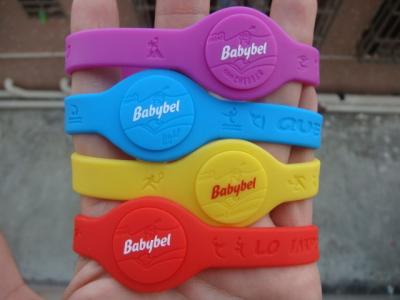 China Custom Silicone Wristband 202x12x2mm Eco-Friendly Promotional Bracelet for Events for sale