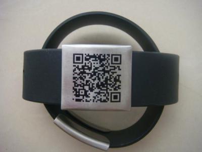 China Custom Silicone ID Bracelet 240x18mm Stainless Steel Clasp Adjustable for sale