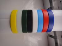 China Custom Silicone Wristband 202x12mm Promotional Bracelet 100% Eco Friendly for sale