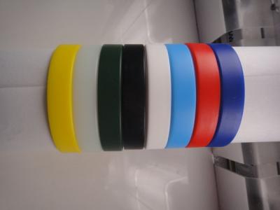 China Custom Silicone Wristband 202x12mm Promotional Bracelet 100% Eco Friendly for sale