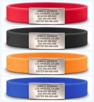 China www.google.com custom color custom size silicone bracelet with metal for sale