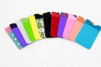 China Custom Lycra Smart Wallet Phone Back Credit Card Earphone Organizer 88x57x3mm OEM for sale