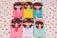 China 3D Beautiful Girl Silicone Phone Case for iPhone 4 5 Samsung S3 S4 Note 2 Note 3 for sale