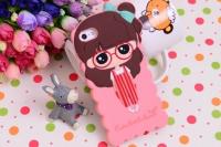 China Stylish Girl Design Silicone Soft Case for iPhone 4 5 Samsung S3 S4 Note 2 3 for sale