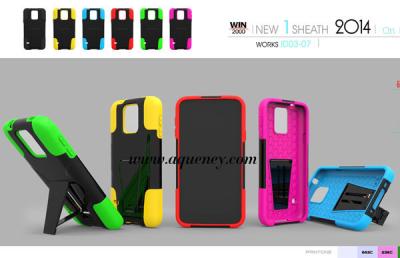 China PC Silicone Kickstand Phone Case for Samsung S5 500 Pieces MOQ Eco Friendly for sale