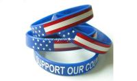 China Custom Silicone Rubber Wristband Bracelet 202x12x2mm for Sports Team Fans Promotional Gift for sale