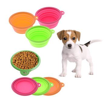China Collapsible Silicone Bowl Microwave Food Container for Pet 24cm Food Grade BPA Free for sale