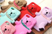 China Bear Soft Silicone 3D Case Moschino for iPhone 4 5 Food Grade Silicone 500pcs MOQ for sale