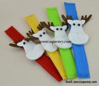 China Custom Silicone Slap Bracelet 240x30x3mm Promotional Wristband for Christmas Decoration for sale