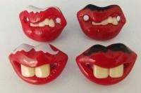 China Food Grade Funny Baby Pacifiers Cute Moustache Teeth Soother 3 Months Plus for sale
