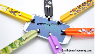 China Custom Logo Silicone Slap Bracelet Stylus Pen for Touch Screens 220x25mm for sale