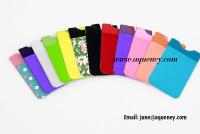 China PU Stick on Phone Wallet for iPhone 88x57x3mm Custom Logo Available for sale