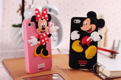 China Silicone Mickey Minnie Phone Case Cover for iPhone 4 5 Samsung S3 S4 Note2 Note3 for sale