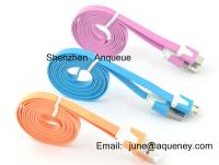 China Apple Mobile Phone Noodle cable, micro usb cable for Samsung, Iphone for sale
