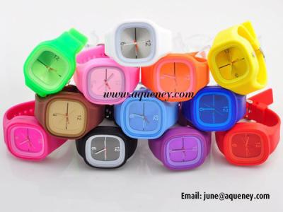 China Custom Logo Jelly Silicone Watch 17cm 19cm CE RoHS Eco Friendly Water Resistant for sale