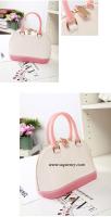 China PVC Women Handbag Tote Bag Mini Size 19.5x16.5x8cm 300g Wholesale OEM for sale