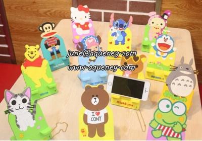 China Custom Cartoon Silicone Phone Stand 12 Designs for Mobile Phone and iPad 115x85mm for sale