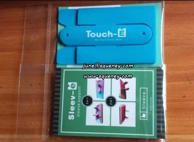 China Eco-Friendly Silicone Card Holder Phone Stand 90x57x5mm with 3M Sticker for sale