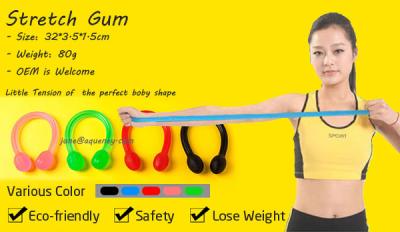 China Food Grade Silicone Yoga Body Stretch Gum 1.6-1.8M Elastic Band for Women for sale