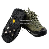 China Silicone Rubber Safety Skidproof Shoe Cover with Steel Cleats Sizes S M L XL for sale