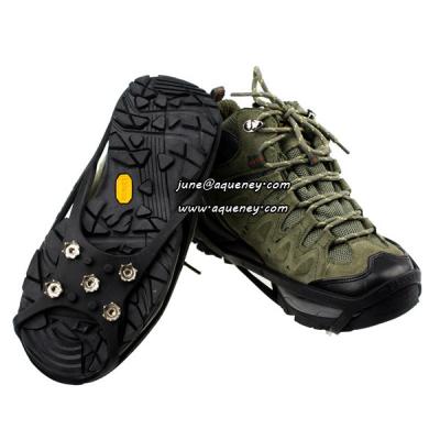 China Silicone Rubber Safety Skidproof Shoe Cover with Steel Cleats Sizes S M L XL for sale