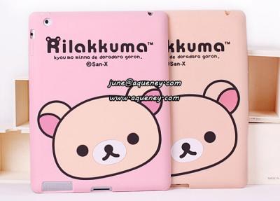 China Silicone iPad 2 Case Rilakkuma Brown Lazy Bear Protective Cover Anti Static Dustproof for sale