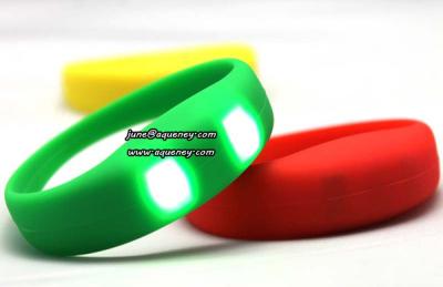 China Custom LED Wristband Motion Activated Silicone Wristband for Party Concert Promotion for sale