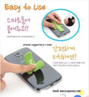 China Custom Silicone Phone Stand with Logo Printing Food Grade 1000pcs MOQ for sale