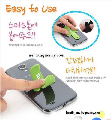 China Custom Silicone Phone Stand with Logo Printing Food Grade 1000pcs MOQ for sale