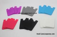 China Silicone Card Holder with 3M Sticker Smart Wallet 200pcs MOQ Custom Logo for sale
