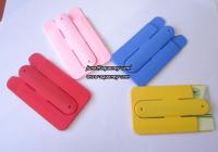 China Custom Logo 3M Sticky Silicone Smart Wallet Card Holder 95x57x3mm for sale
