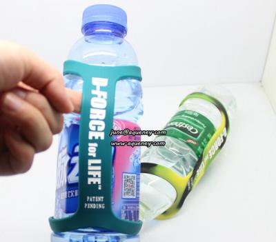 China Custom Logo Food Grade Silicone Bottle Handle 240x70x25mm for Hiking Outdoor Sports for sale
