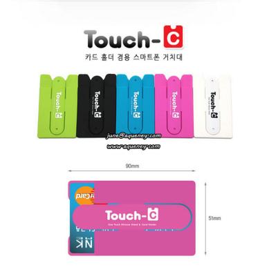 China Free samples support 3M Silicone Card Wallet with cell phone stand for sale