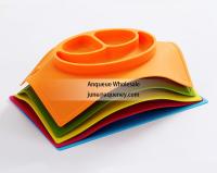 China Wholesale FDA Certified Silicone Dining Plate 38x25x3cm Custom Colors OEM for sale