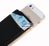 China 3M Lycra Smart Wallet 88x57x3mm Mini Pocket Card Holder for Phones Custom Logo for sale