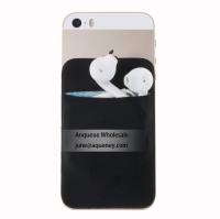 China Customizable Lycra Smart Wallet Card Holder for Cellphone 88x57x3mm with 3M Adhesive for sale
