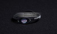 China Custom Logo Hologram Energy Balance Silicone Power Band Bracelet 202x12mm for sale