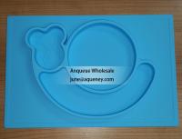 China Custom Color Food Grade Silicone Plate for Kids 38x25x3cm FDA CE ROHS for sale