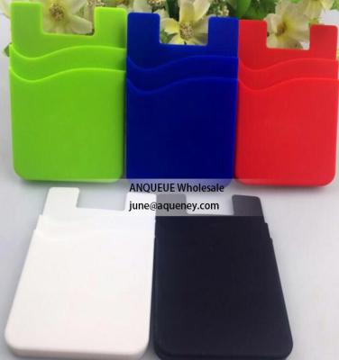 China Cheap Silicone Smart Mobile Phone Wallet can insert two cards in it for sale