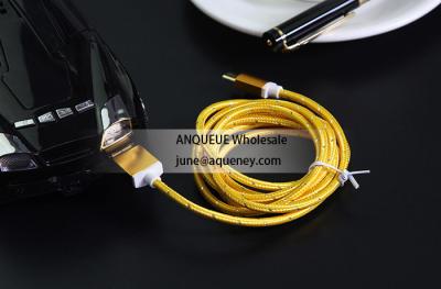 China 1.5m USB 2.0 Nylon Braided Micro USB Charging Cable for Samsung Android Phones for sale