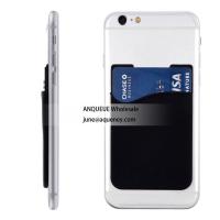 China Silicone Smart Wallet with 3M Adhesive Stick 87x57x3mm Custom Logo for sale