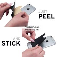 China Silicone Card Holder Wallet for Mobile Phone 3M Sticker Smart Wallet 87x57x3mm for sale